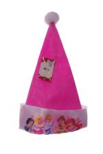 Disney Princess Girls Pink Santa Claus Hat Christmas Cinderella Belle ...